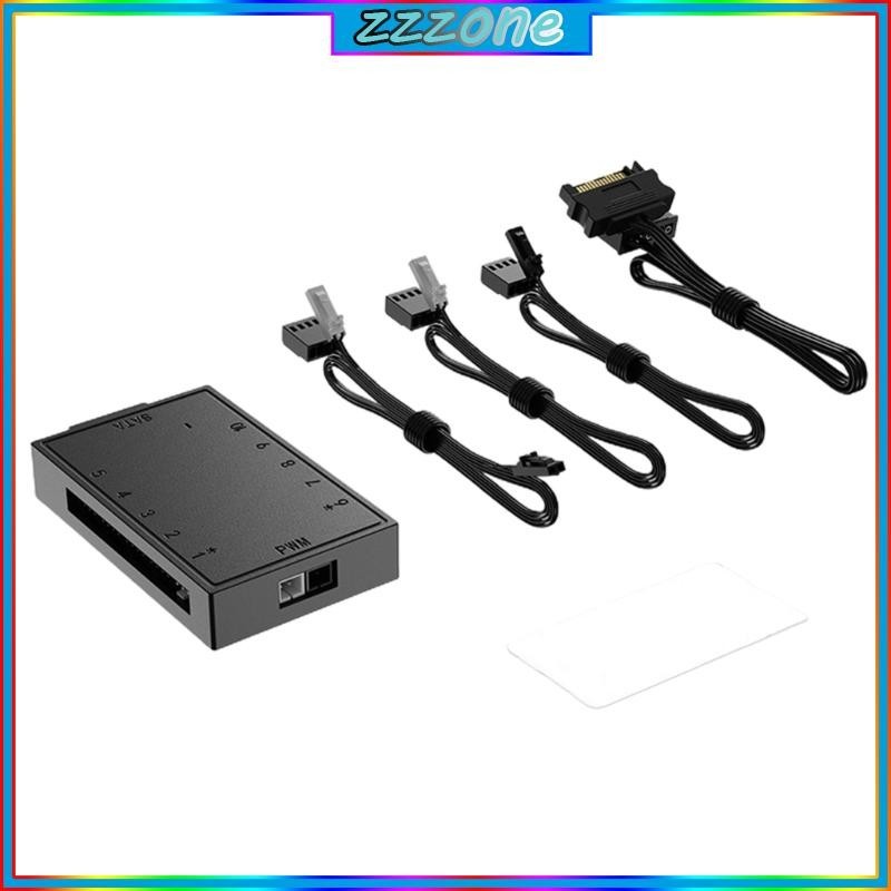 zzz 10 Port Fan Hub 4Pin Motherboard Cable PWM Fan Hub for Computer Air ...