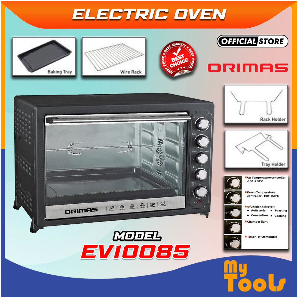 M.Machinery ORIMAS Electric Oven EV10085 | 2800W | 100 Liter | Top ...