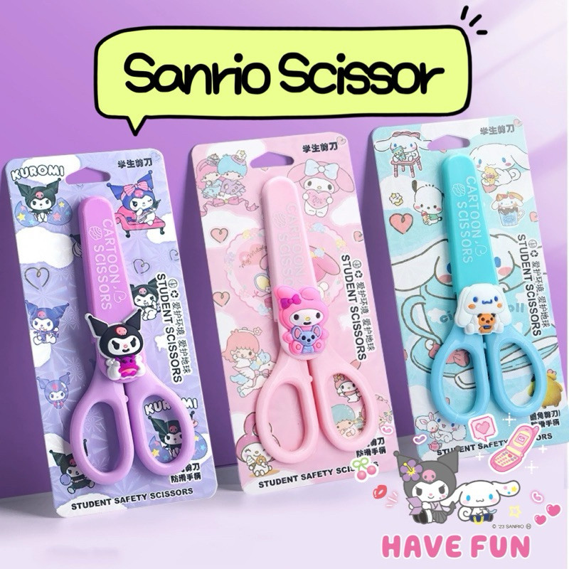 Cartoon Sanrio Cutter Kuromi Scissors Kids Safety Scissors School ...