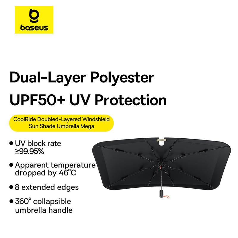Baseus Car Double Layered Sun Shade Full Coverage with Extended Edges ...