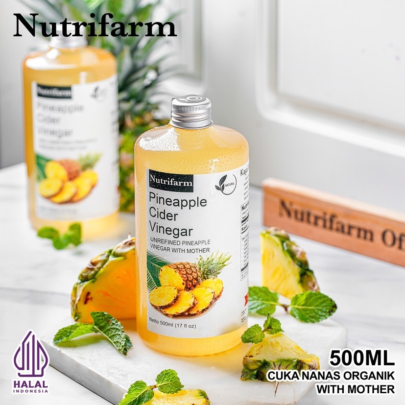 CUKA NANAS 500 ML 1KG ORIGINAL WITH MOTHER/CUKA NANAS ORGANIK MURNI ...
