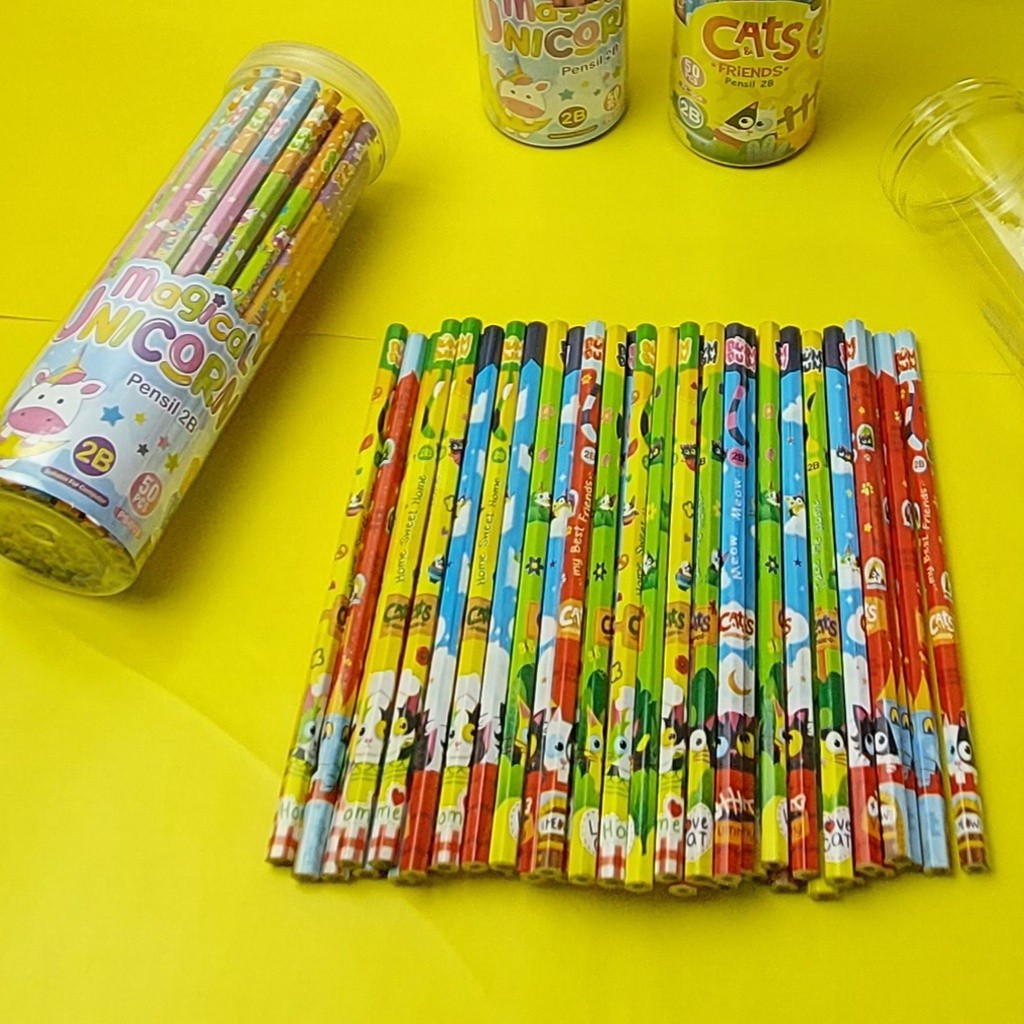 (6pcs) Funcy Character Motif Pencil For Children And Souvenirs | Shopee ...