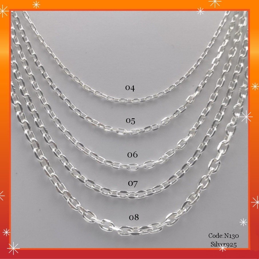 💥PROMO💥#N130 Sauh Necklace-925 Sterling Silver (Rantai Leher Sauh) 万字链 ...