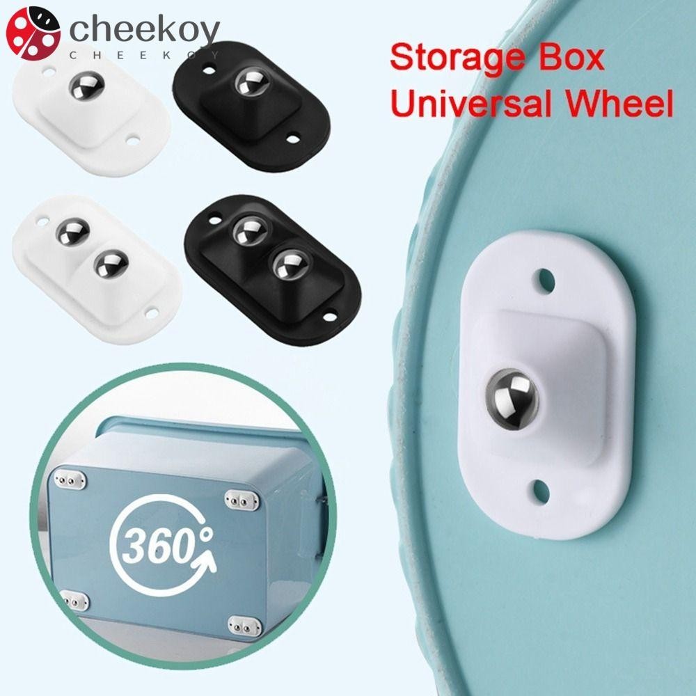 CHEEKOY 4pcs Storage Box Casters, No Scratches Universal wheel ...