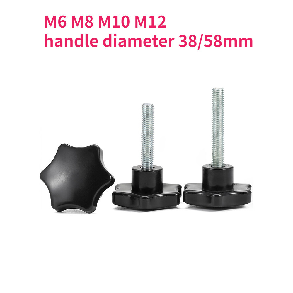 M6 M8 M10 M12 Star Shape Thread Clamping Handle Bolt Bakelite Hand Knob ...