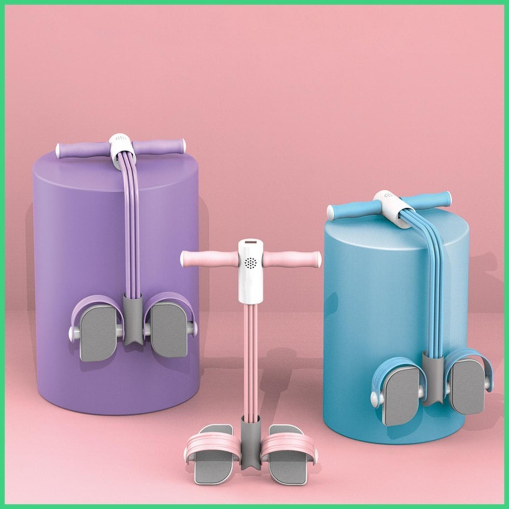 Pedal Puller Resistance Band Smart 6-Tubes Sit up Exercise Equipment ...