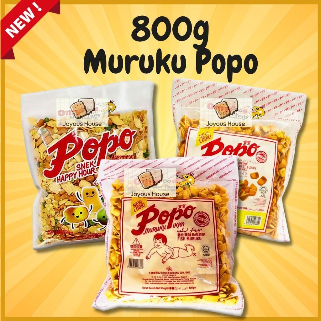 800g PoPo Muruku Ikan Biskut Snack [Original / Sweet & Spicy] | Shopee Malaysia