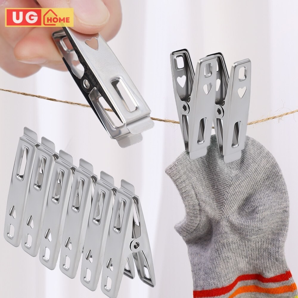 UG Gunting Pakaian 20pcs Stainless Steel Clothes Clipper Clothes Pegs ...