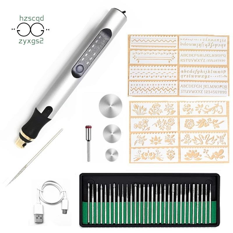 Electric Engraving Pen Engraving Tool Set Micro-Engraver Pen DIY Rotary ...