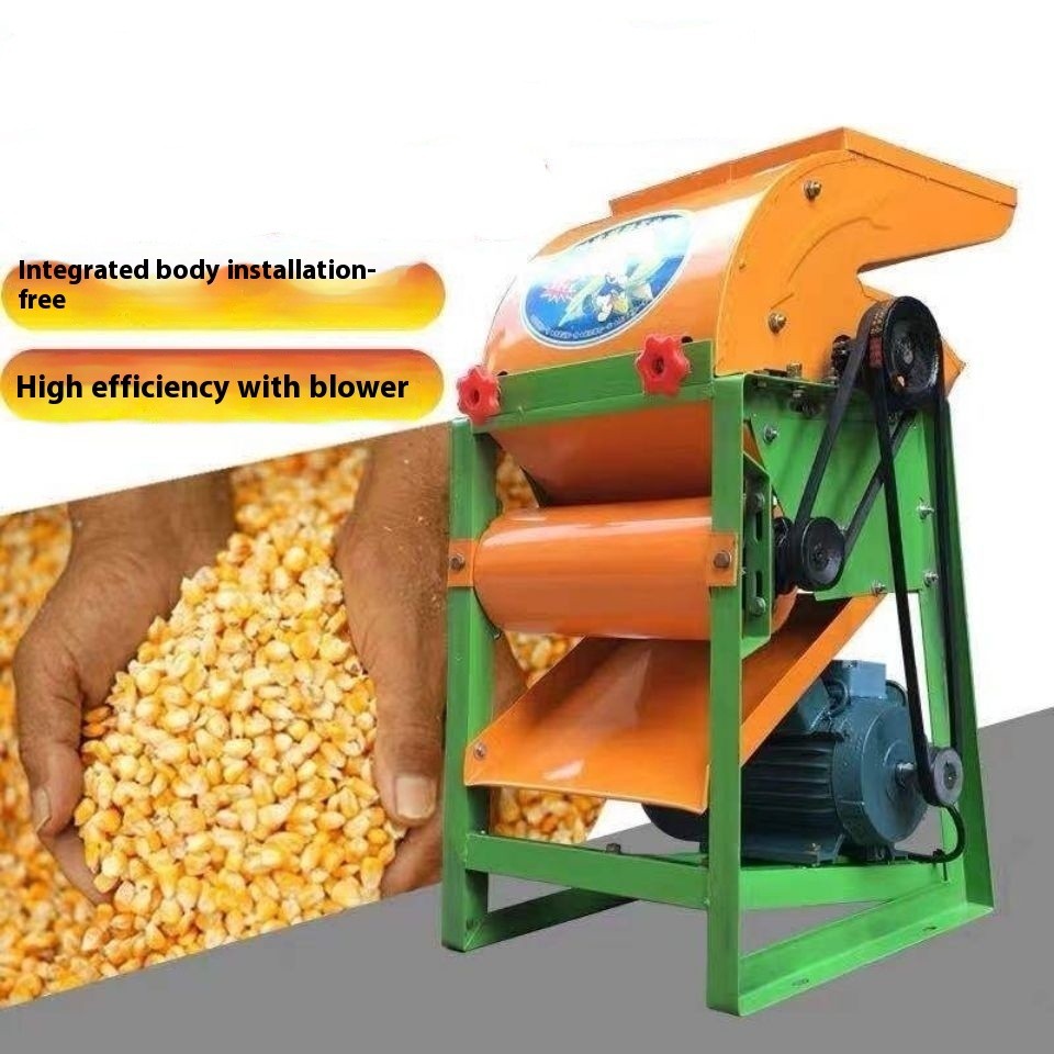 Fully automatic corn thresher small household thickening corn thresher ...
