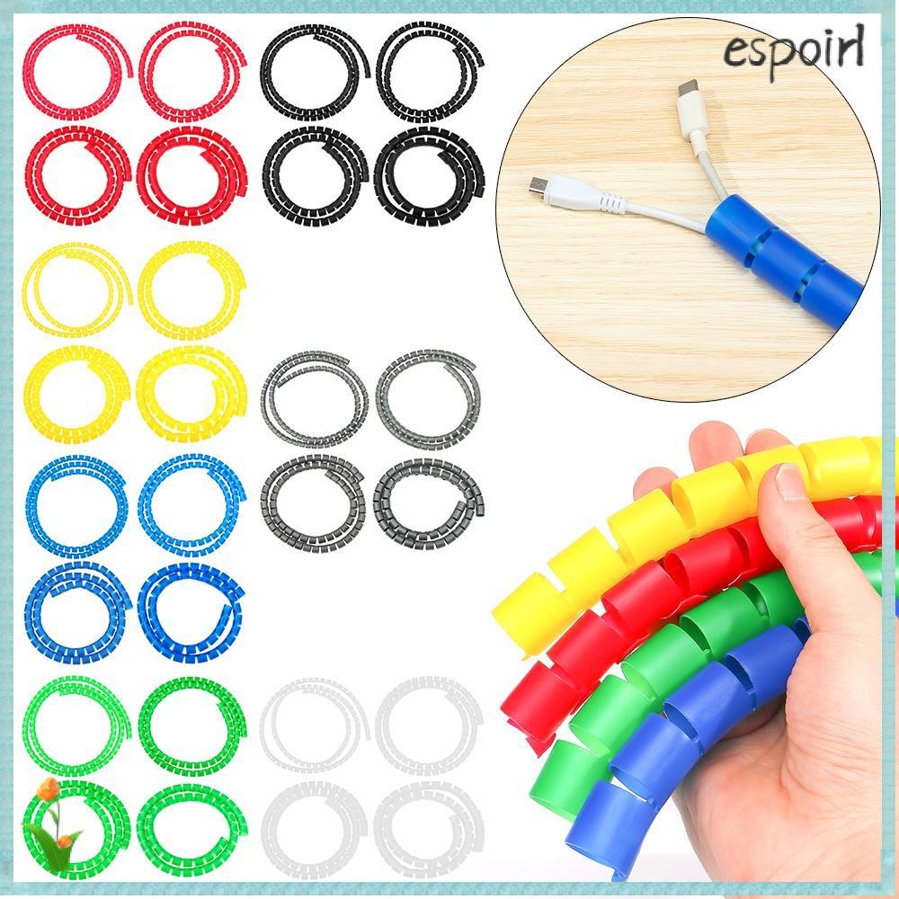 ESPOIR Spiral Wire Organizer Cable Holder Cable Sleeves Wrap Tube Line ...