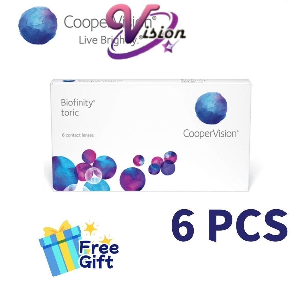 (6 PCS) Cooper Vision Biofinity Toric Astigmatism Lens Monthly ...