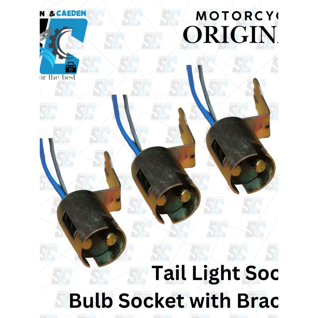 Heavy-Duty Tail Light Socket – Double Contact Brake Light Bracket for ...