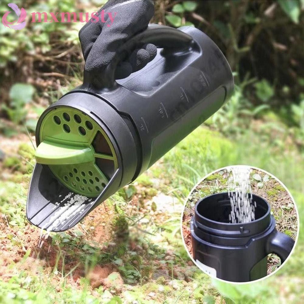 MXMUSTY Seeds Spreader Shake Bottle, Handheld Adjustable Lid Fertilizer Salt Spreader, Snow ...