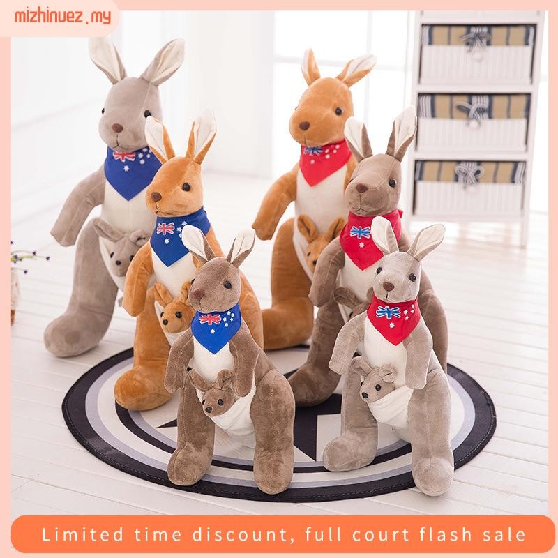 Cute simulation kangaroo stuffed toy kawaii Australian mother and child kangaroo plush toy ...