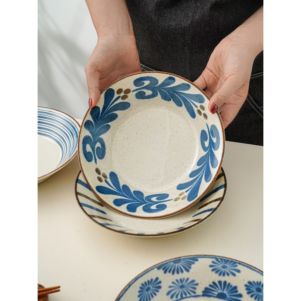 Minoyaki Pinggan Seramik Warna Underglaze Import Jepun Pinggan ...