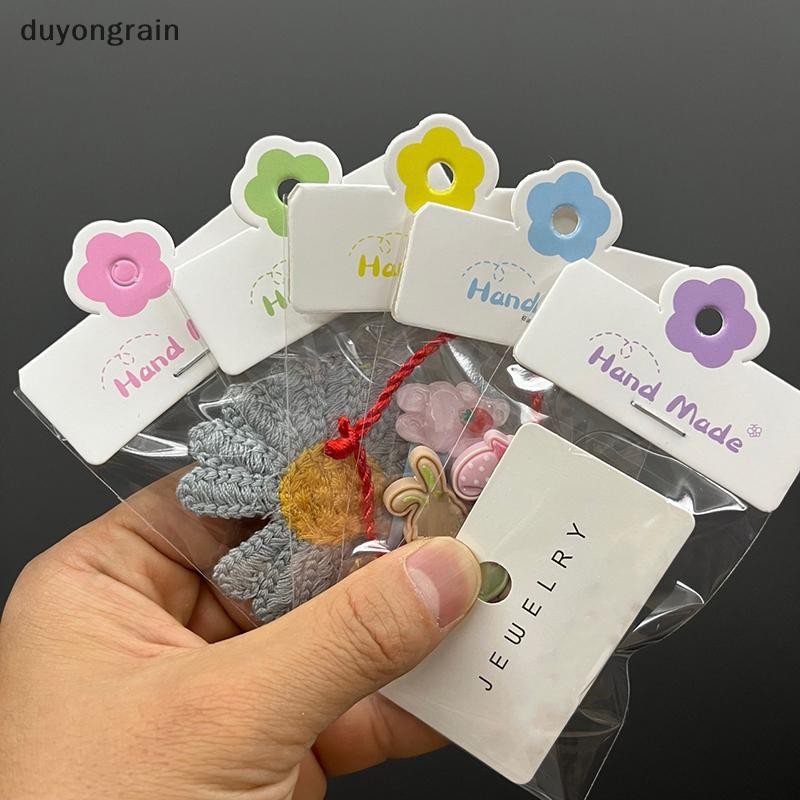 (duyongrain) 100pcs/Lot Foldable Packaging Paper Cards Colorful Flowers ...