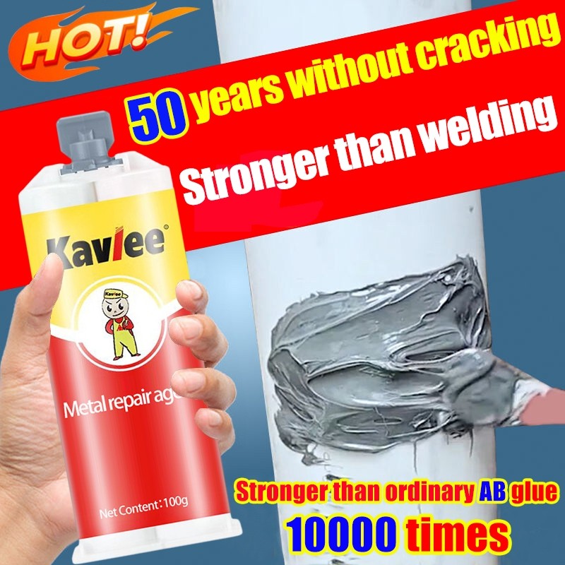 【50 years without cracking】metal glue 100ML Super strong gam besi ...