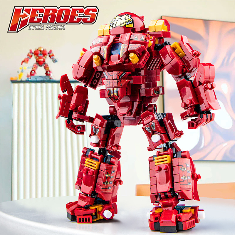 Creative Assembling Iron Man Building Blocks Anti-Hulk Armor Compatible ...