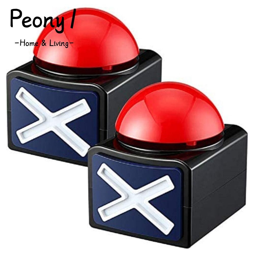 PEONY1 Game Answer Buzzer, Trivia Quiz with Sound Light Red Game Buzzer ...