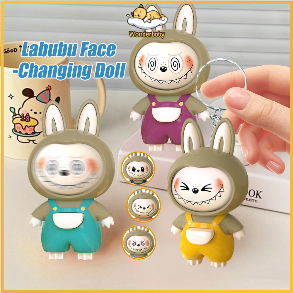 Wonderbaby Face Changing Doll Keychain Labubu Cute Keychain For Bag ...