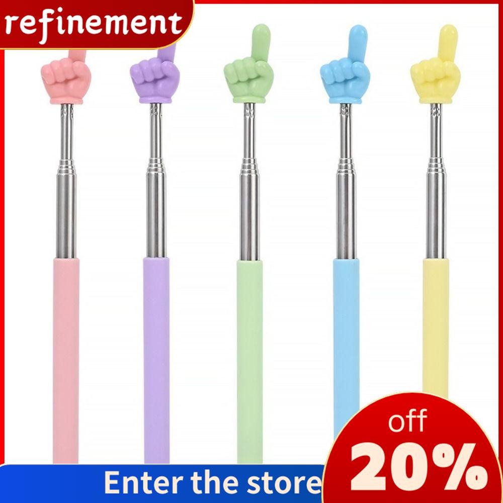 REFINEMENT Teaching Pointer, Stainless Steel Telescopic Rod Finger ...