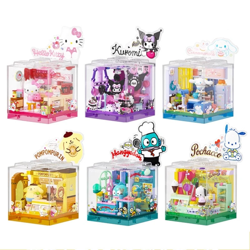 Sanrio Box Building Blocks Hello Kitty Cinnamoroll Pochacco Kuromi Cute ...