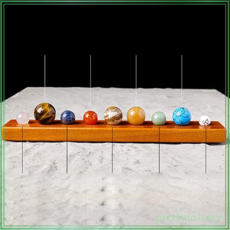 [PrettyiadaMY] 9Pcs Handmade Natural Gemstones Outer Space Planets ...