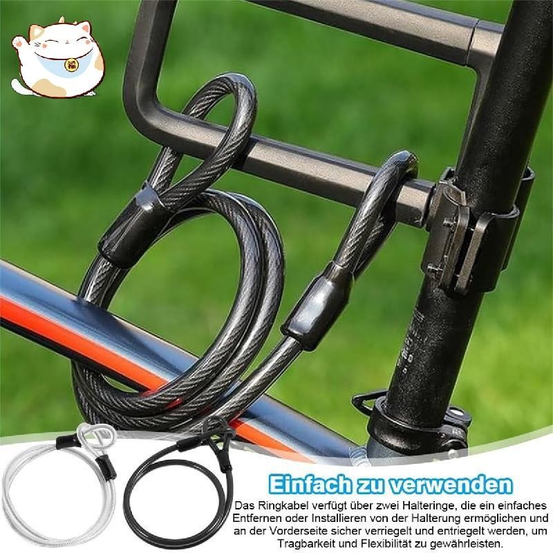 [DGK]304 Stainless Steel, Steel Cable Lock, Aluminum Sheathed Pressed ...