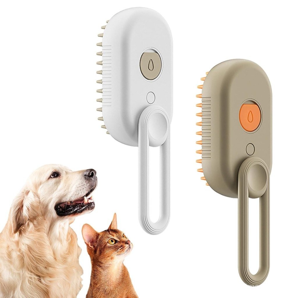 Steamy Pet Brush-pembuangan rambut mudah, koleksi mudah, fungsi urut ...