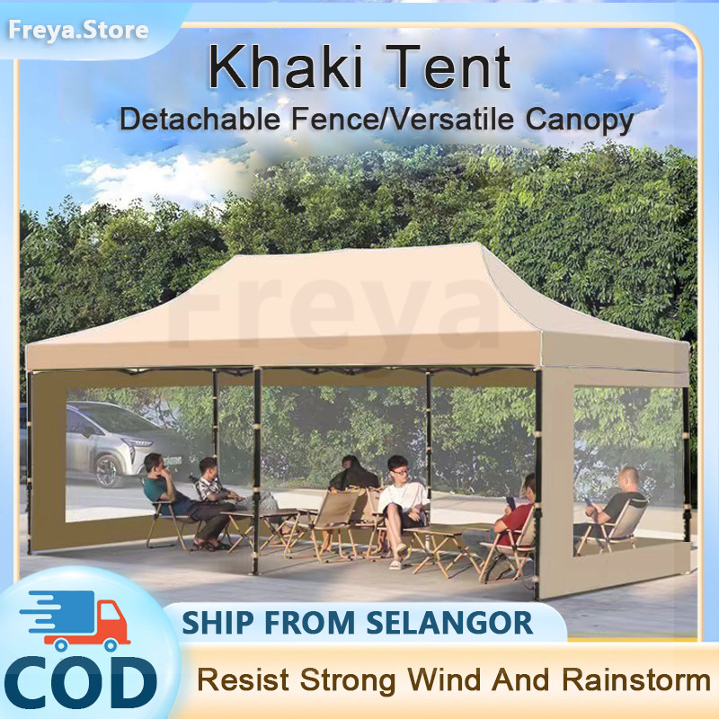 Canopy 10x20 Heavy Duty with 3 Sidewalls Night Market Canopy Folding ...
