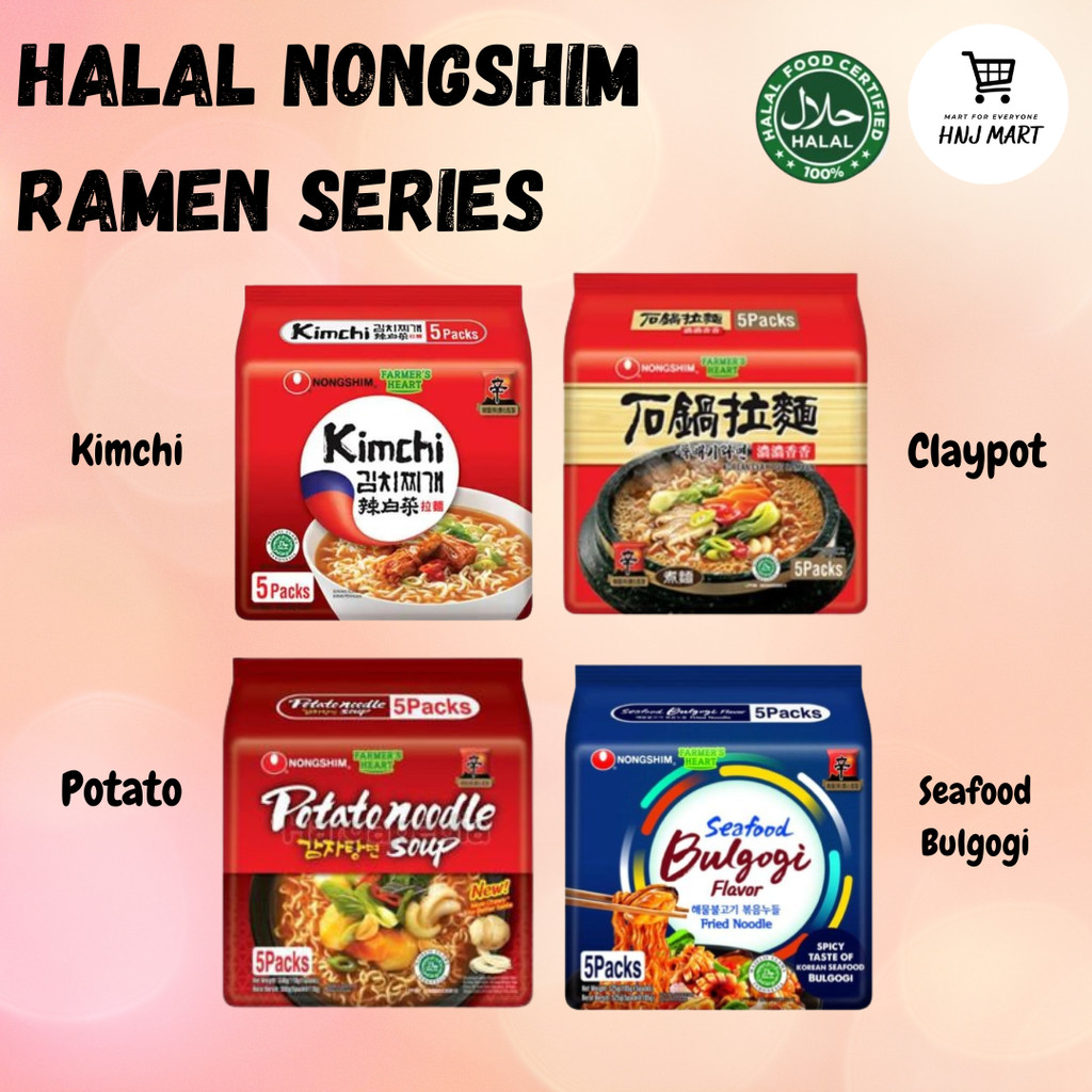 Halal Nongshim Ramen Series | Kimchi Ramen | Claypot Ramen | Neoguri ...