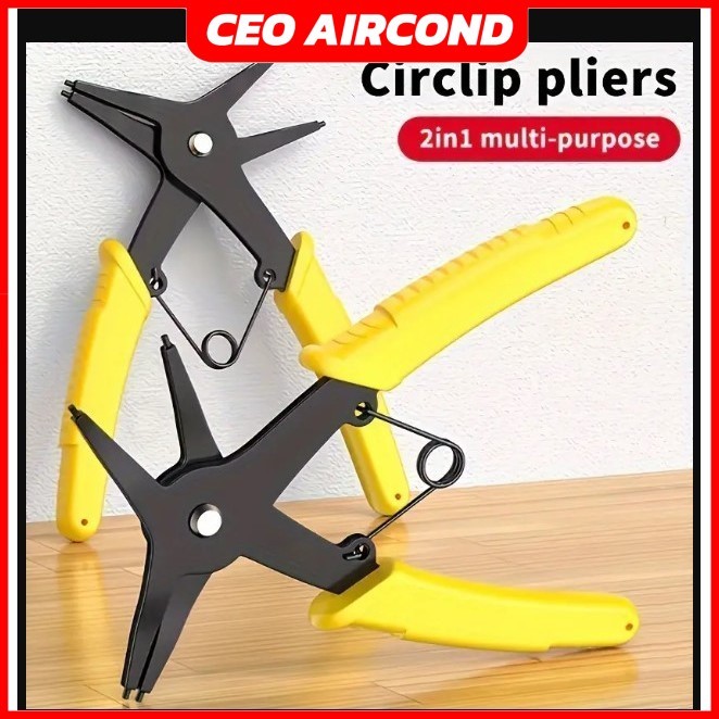 CEOapt 2 In 1 Circlip Pliers Internal External Retaining Ring Pliers ...