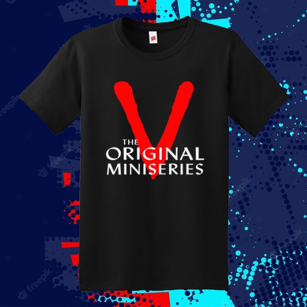 V The Original Tv Mini Series Logo Men'S Black T-Shirt | Shopee Malaysia