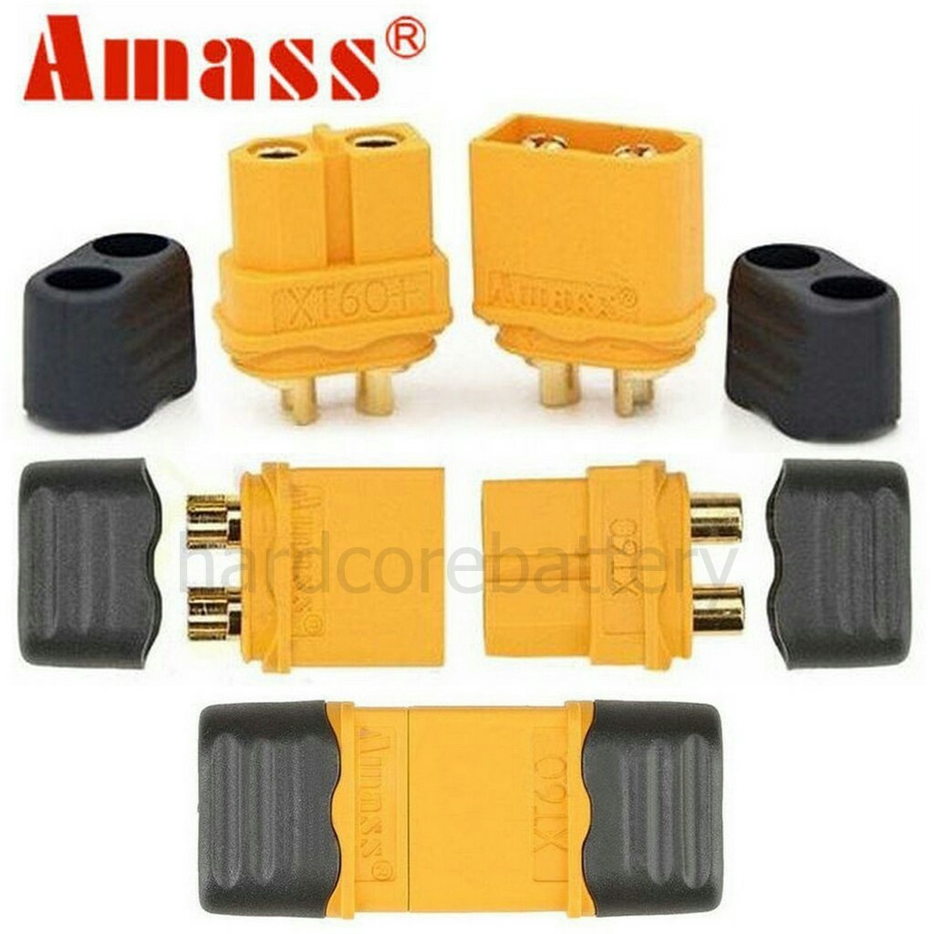 Amass XT60 Connector Plug Socket Adapter Male Female set Li-po XT 60 RC Battery XT60H xt90 Nylon ...