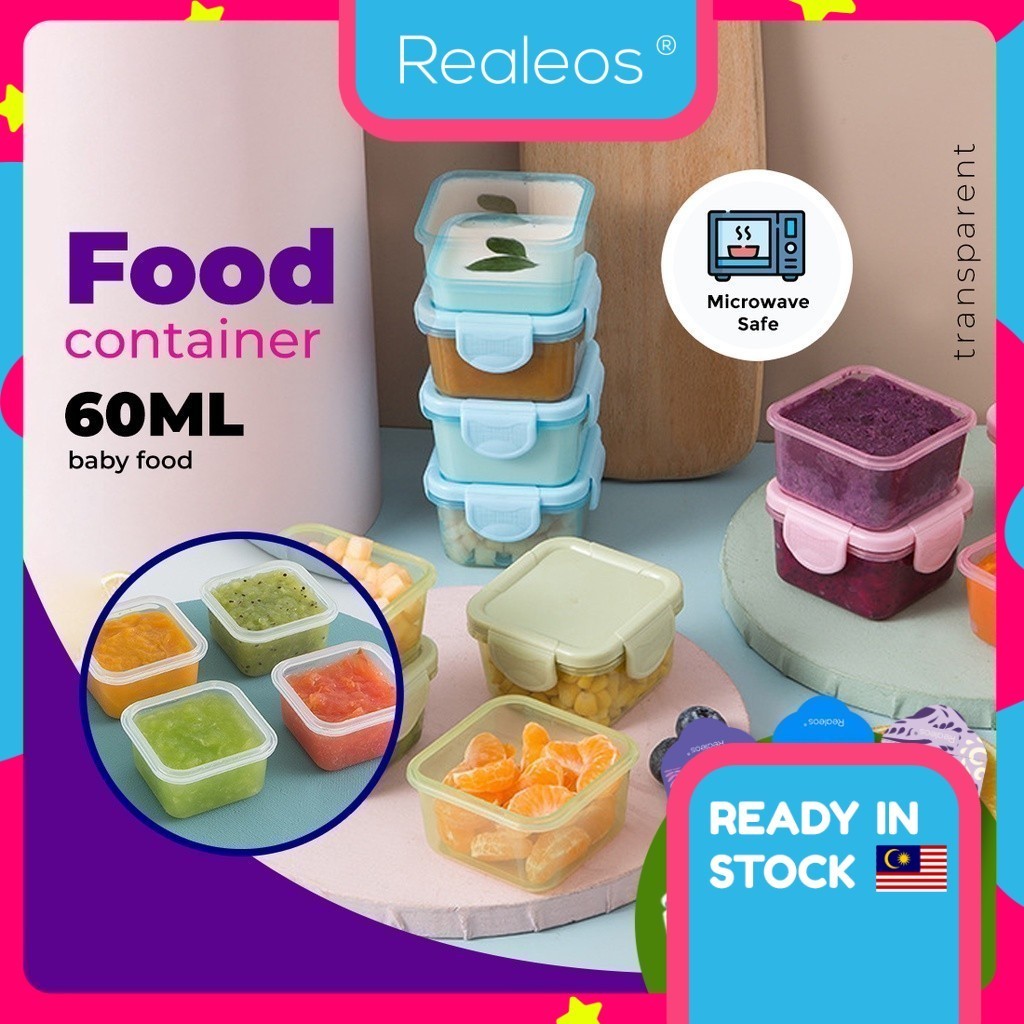 Realeos 60ML Baby Food Box Baby Food Container Milk Powder Storage Cups ...