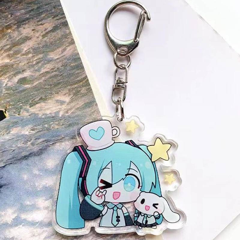 3 styles Anime Hatsune Miku Keychain Game Cartoon Pendant Keyring Bag ...