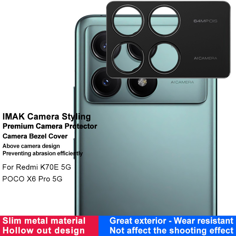 Original iMak Metal Frame Camera Lens Film Poco X6 Pro 5G Hollow out ...