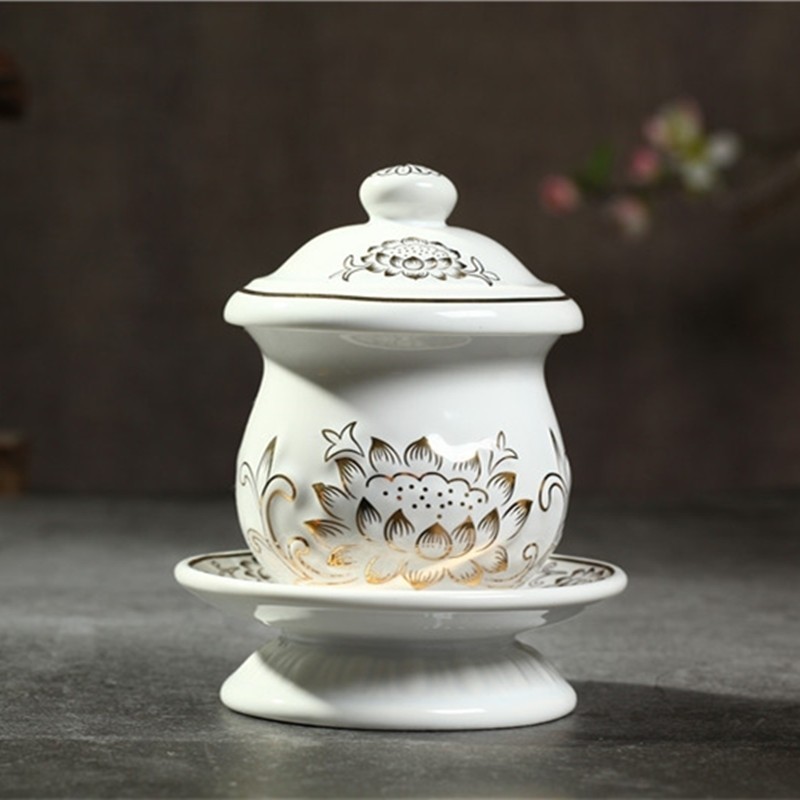 God of Wealth water cup, ceramic holy water cup, B God of Wealth water ...