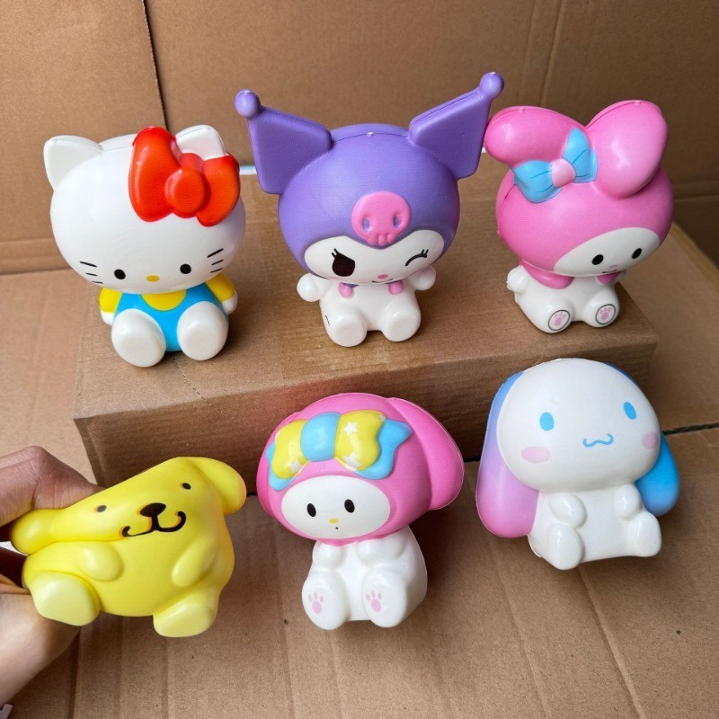 Kawaii Sanrio Stress Relief Toys Cartoon Anime Hello Kitty Kuromi ...