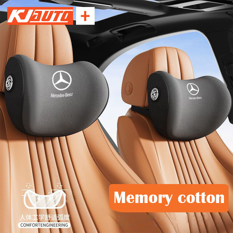 Ergonomics 】Mercedes Benz Memory Cotton Car Seat Headrest Soft and ...