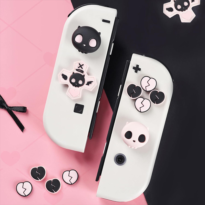 Silicone Cross D-Pad Button Caps Set Joystick Cover - Cute ABXY Key ...