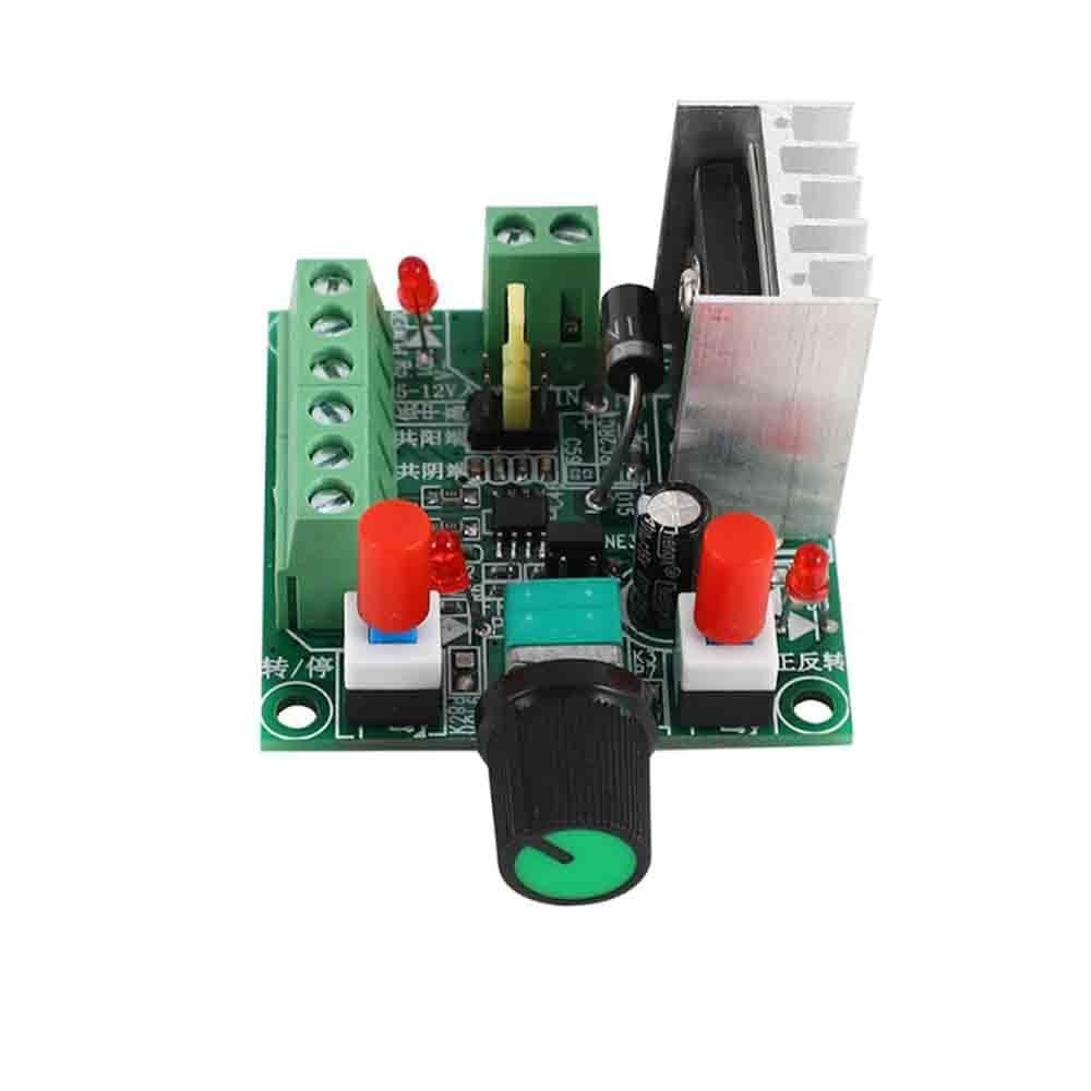 Simple controller for stepper motor drive speed regulation forward and reverse control pulse ...
