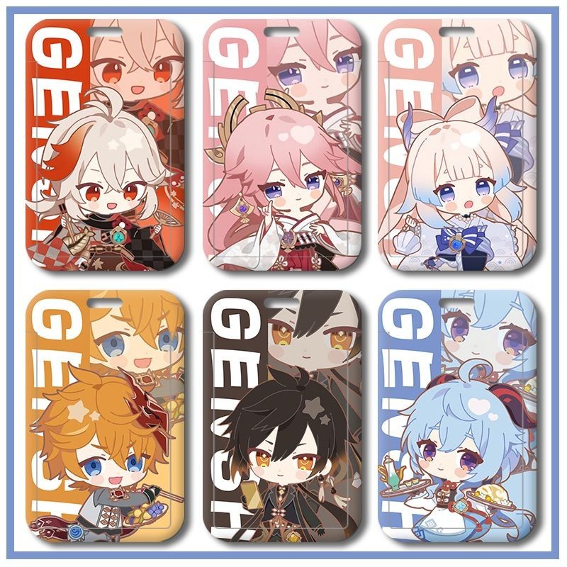 Genshin Impact Kamahara Wanye Zhongli Dalia Student Card Card Holder ...
