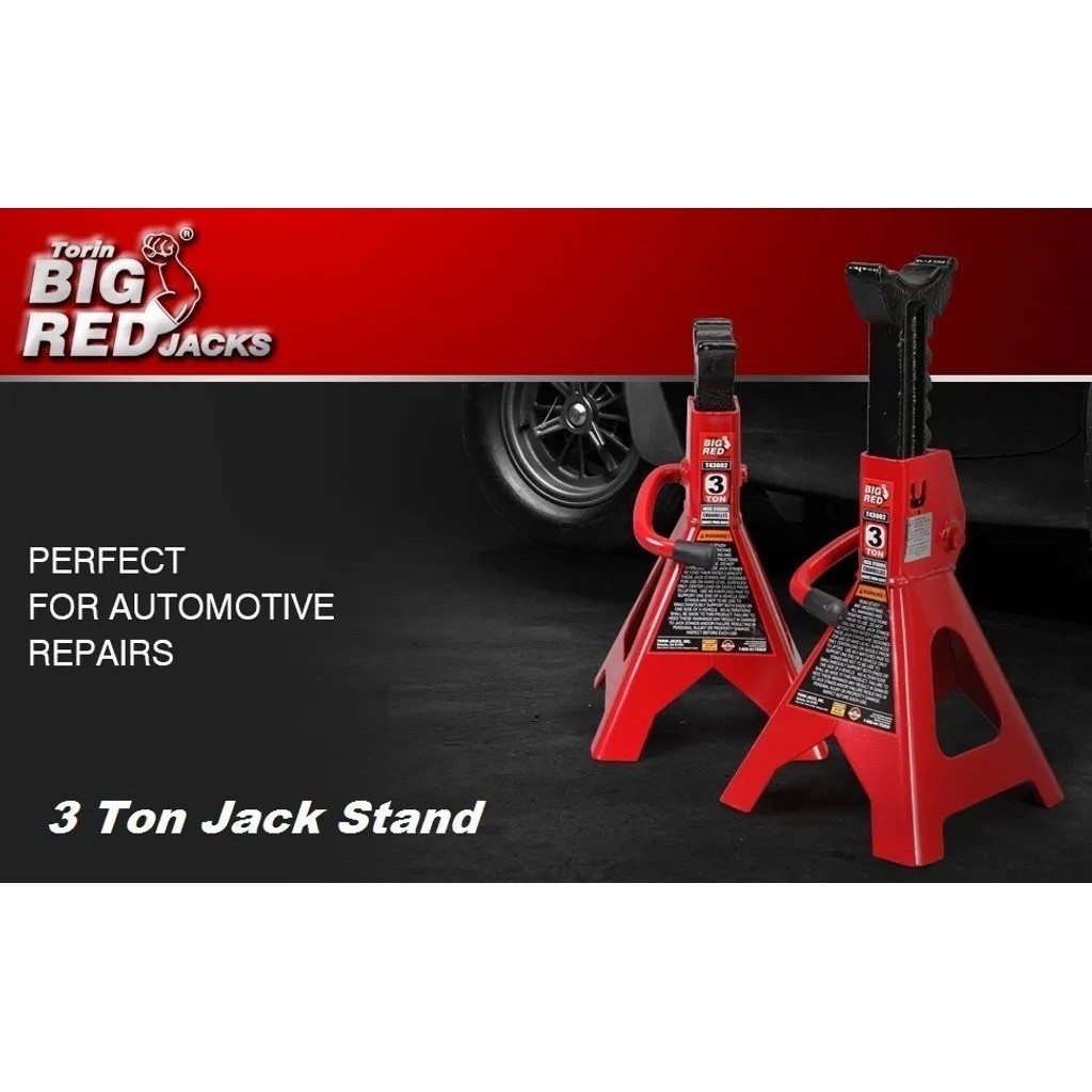Big Red 3-Ton (6,600lbs) Heavy Duty Jack Stand (Pairs) | Shopee Malaysia