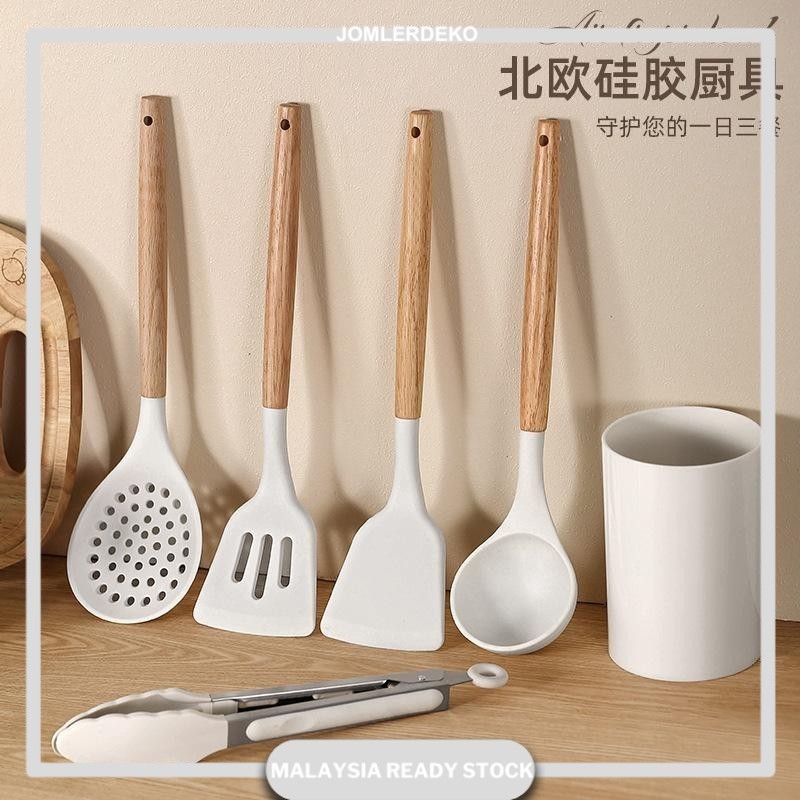 Five-piece set + kitchen bucket-Spatula Silicon | Shopee Malaysia