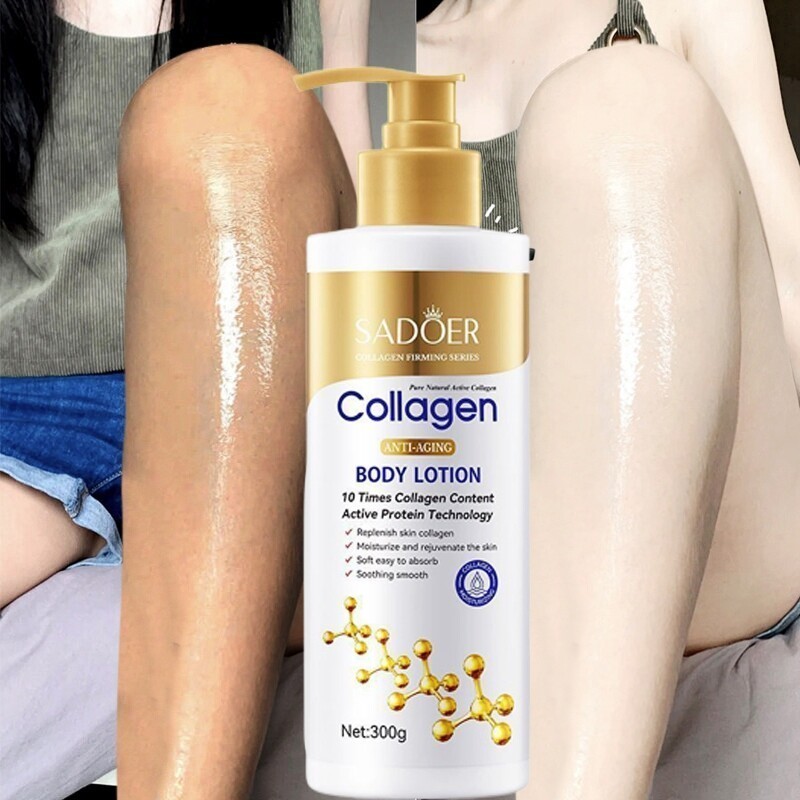 SADOER Collagen Anti-Aging Body Lotion300g Whitening Body Cream Facial Body Whitening Lotion ...