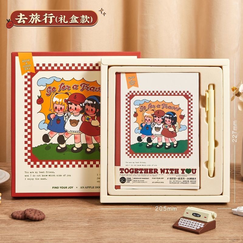 Student Note Notebook Cute Handbook Full Set Cartoon Character Print ...