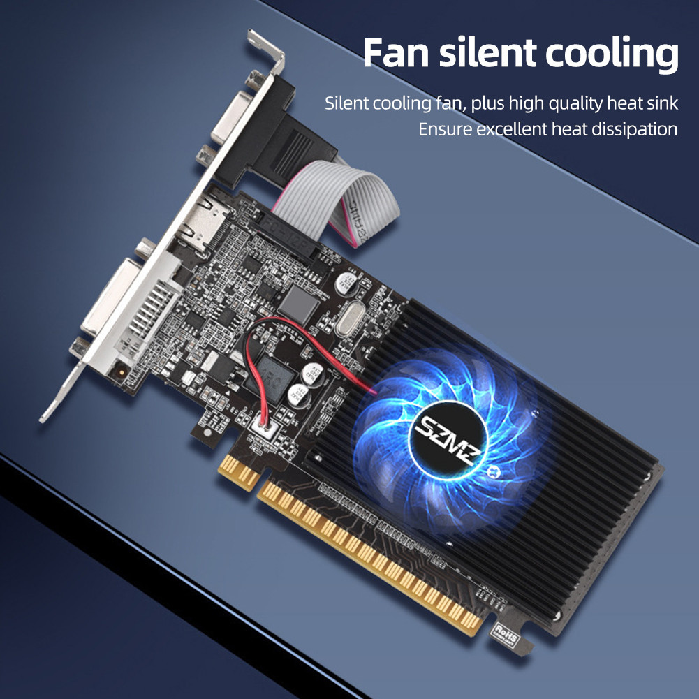 keepdreaming GT210 1GB Discrete Graphics with DVI VGA HD-Compatibe Port Gaming Graphics Card ...