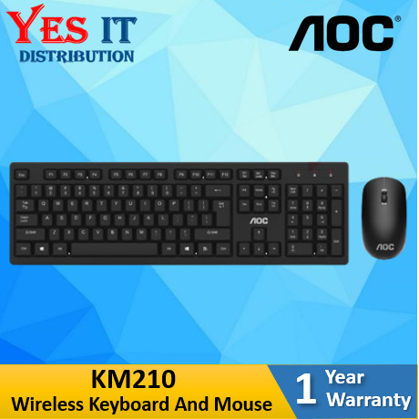 AOC KM160 Wired / KM210 Wireless Keyboard and Mouse | Shopee Malaysia